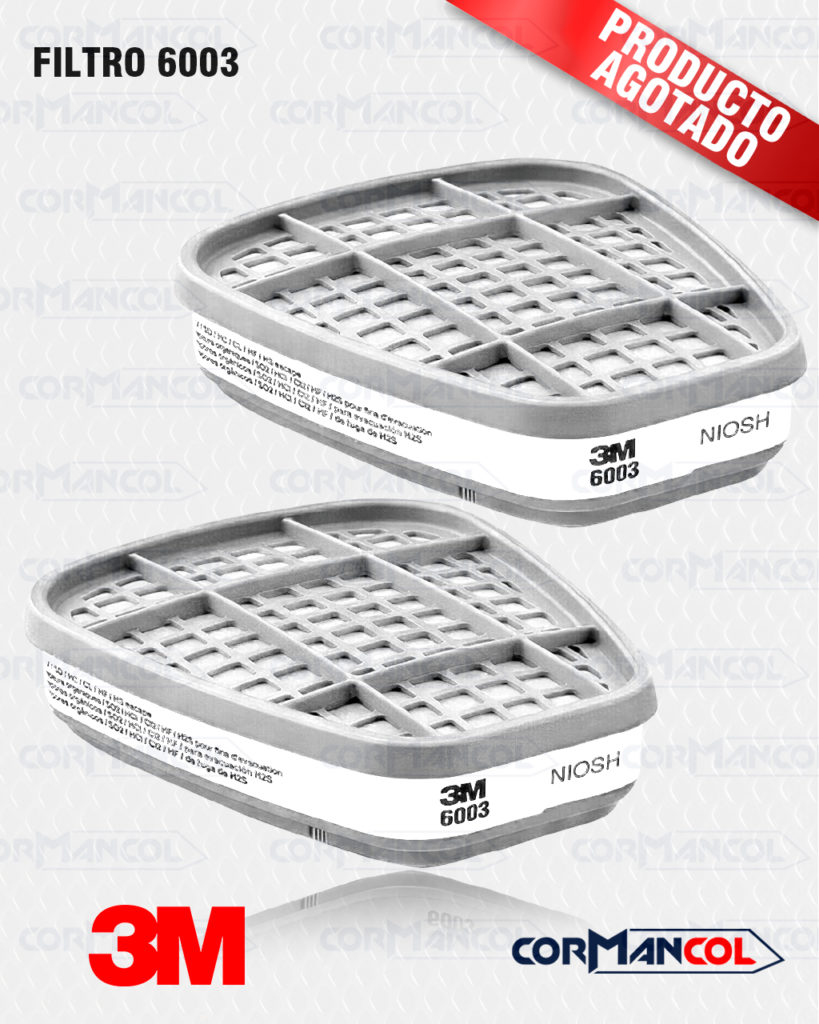 Cartucho 6003 – vapores orgánicos y ácidos (3M) | Cormancol