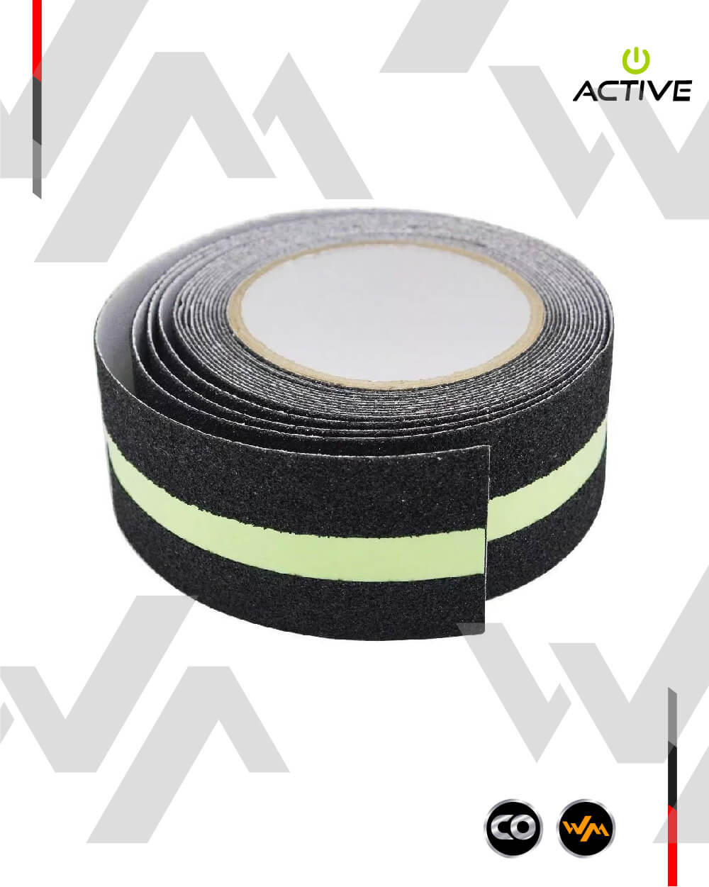 Cinta antideslizante 50 X 5 metro fotoluminiscente (Active) | Cormancol